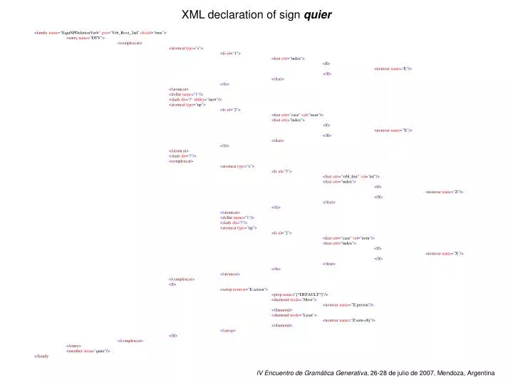 PPT - XML declaration of sign quier PowerPoint Presentation, free ...