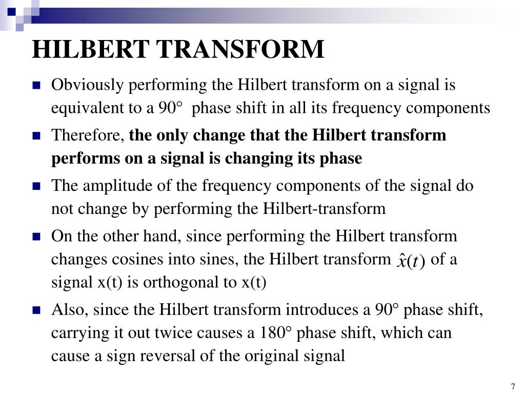 PPT - HILBERT TRANSFORM PowerPoint Presentation, free download - ID:6301560 PPT - HILBERT TRANSFORM PowerPoint Presentation, free download - ID:6301560