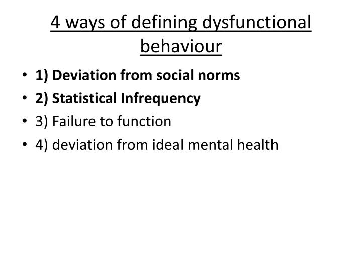 PPT - Definitions of Abnormal Behaviour: Statistical Infrequency and ...