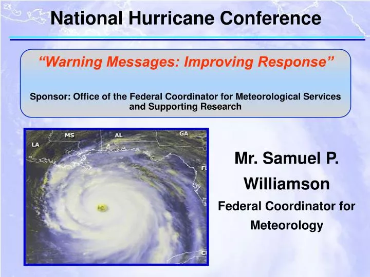 PPT - National Hurricane Conference PowerPoint Presentation, free ...