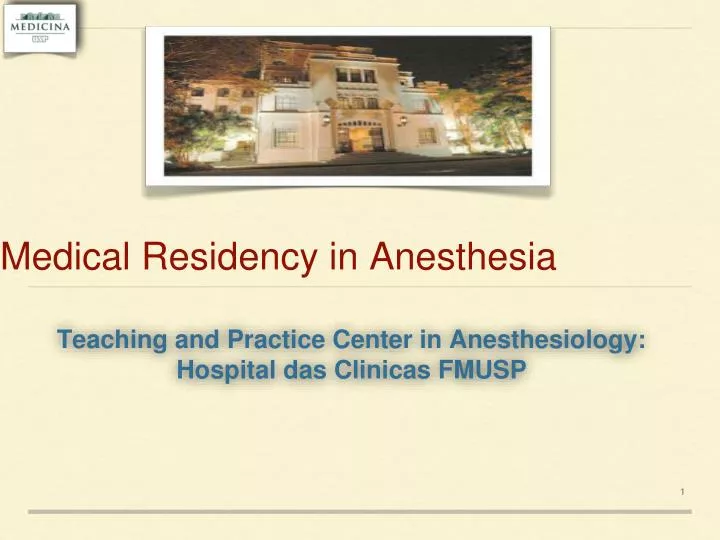 PPT - Medical Residency in Anesthesia PowerPoint Presentation, free ...