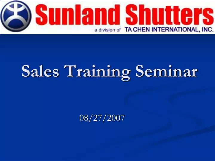 PPT - Sales Training Seminar PowerPoint Presentation, free download ...