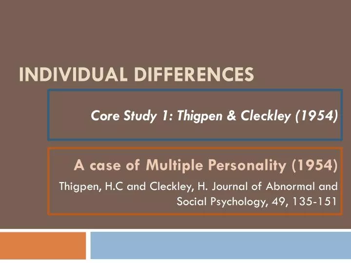 PPT - Individual Differences PowerPoint Presentation, free download ...