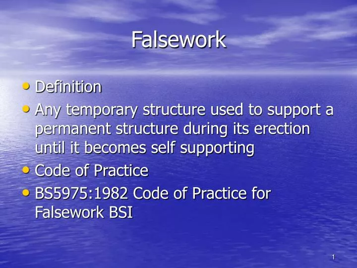 PPT - Falsework PowerPoint Presentation, free download - ID:6302677
