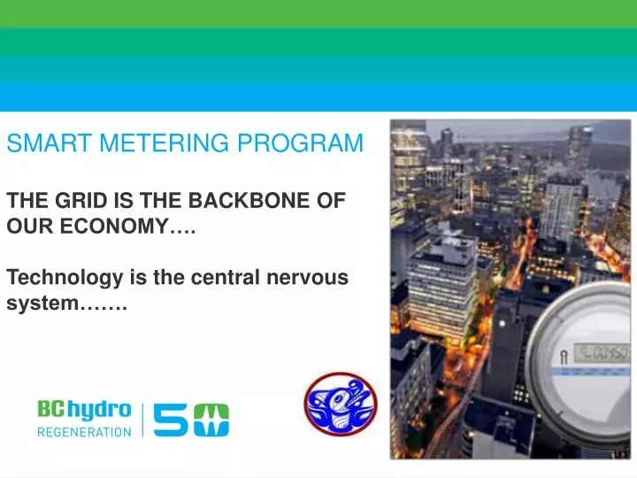 PPT - SMART METERING PROGRAM THE GRID IS THE BACKBONE OF OUR ECONOMY ...