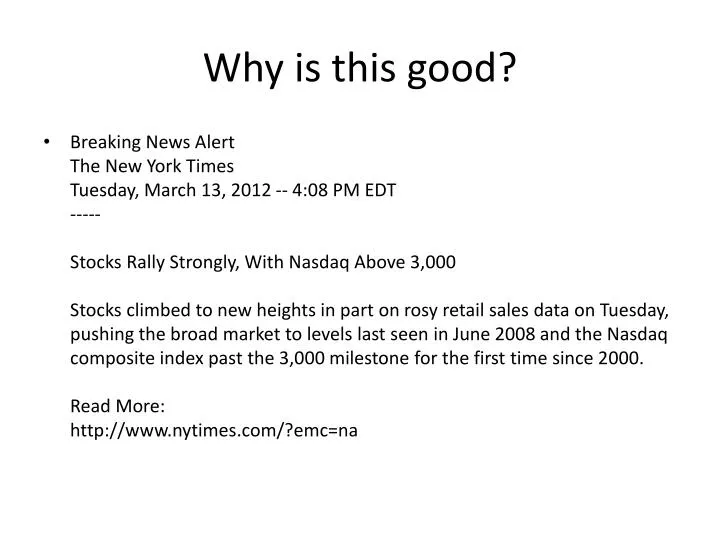 PPT - Why is this good? PowerPoint Presentation, free download - ID:6303469
