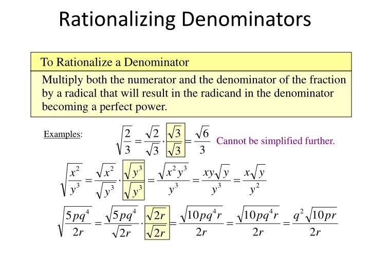 PPT - Dividing Radicals PowerPoint Presentation - ID:6303875