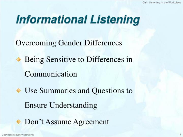 PPT - Chapter Four: Listening in the Workplace PowerPoint Presentation ...