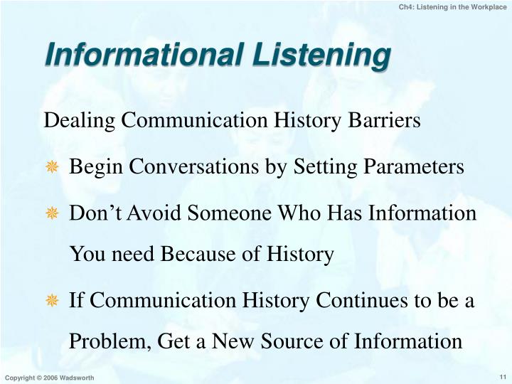 PPT - Chapter Four: Listening in the Workplace PowerPoint Presentation ...