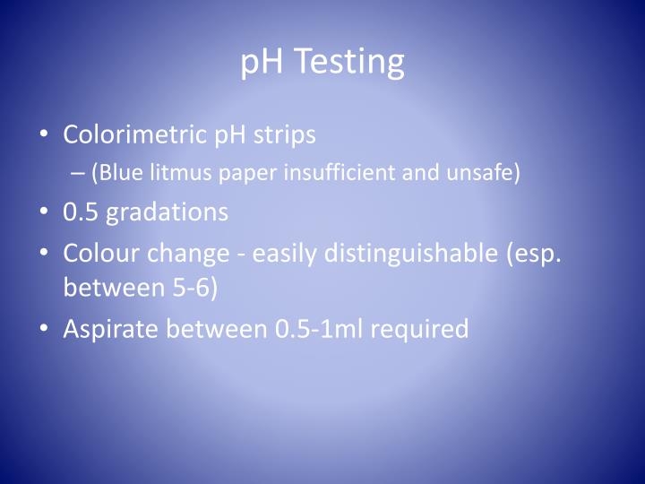 PPT - pH Testing to confirm Nasogastric Tube Position on ICU. Are we ...