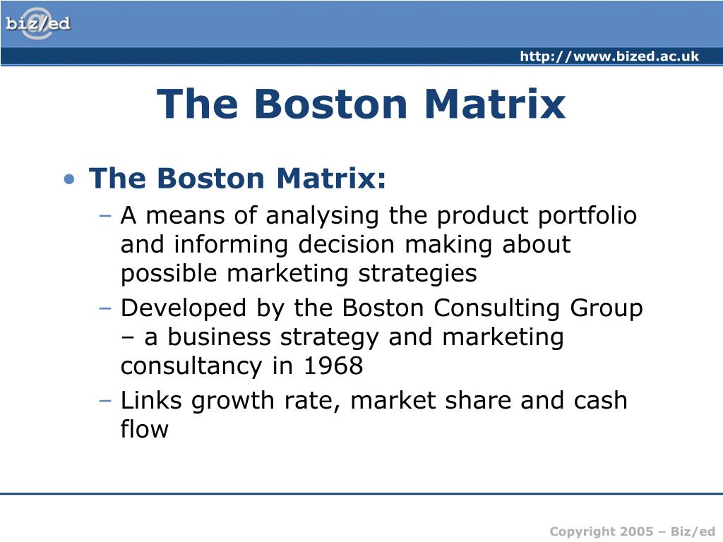 PPT - Product Life Cycles and the Boston Matrix PowerPoint Presentation ...