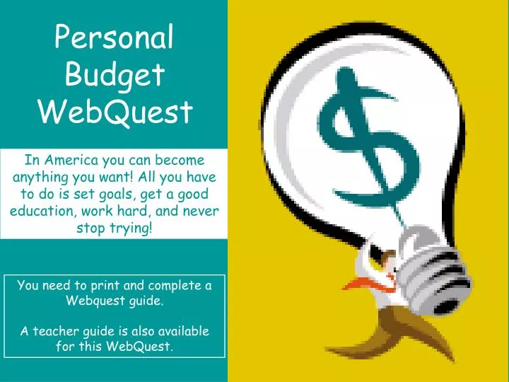 PPT - Personal Budget WebQuest PowerPoint Presentation, free download - ID:6304910