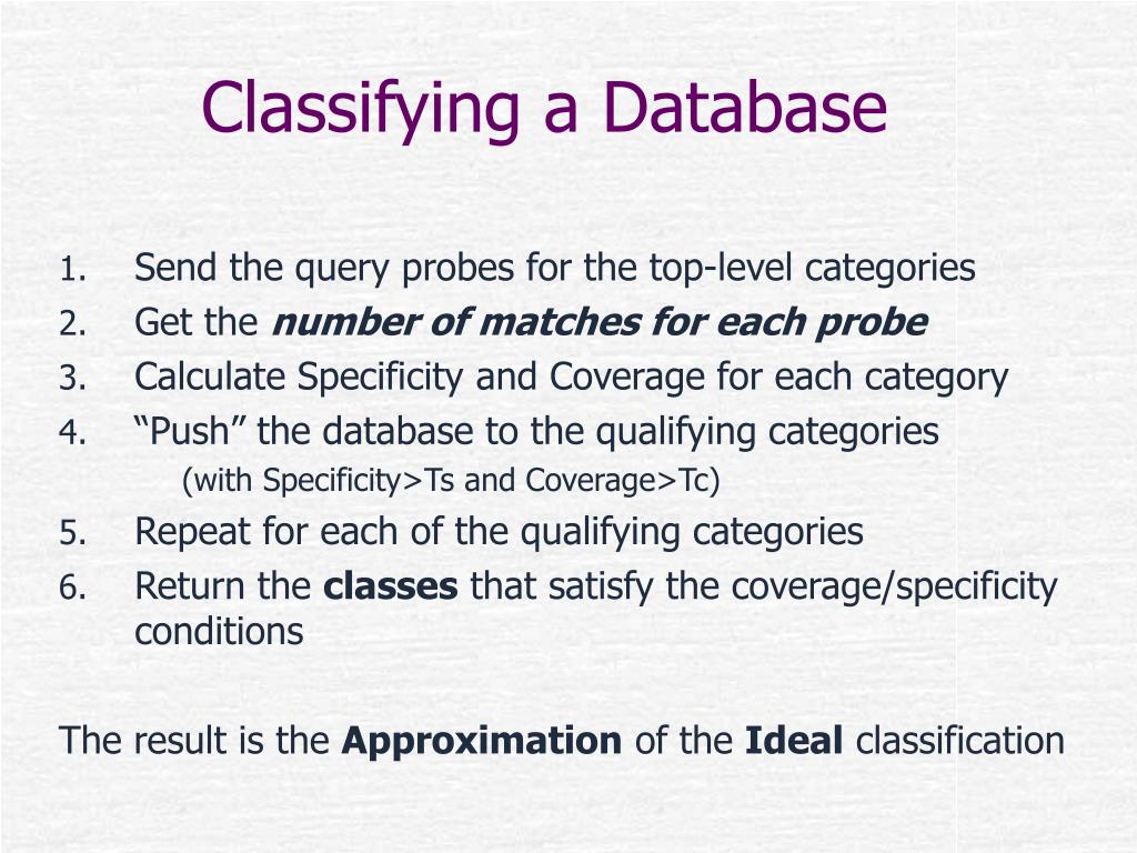 Ppt Probe Count And Classify Categorizing Hidden Web Databases Powerpoint Presentation Id 3107