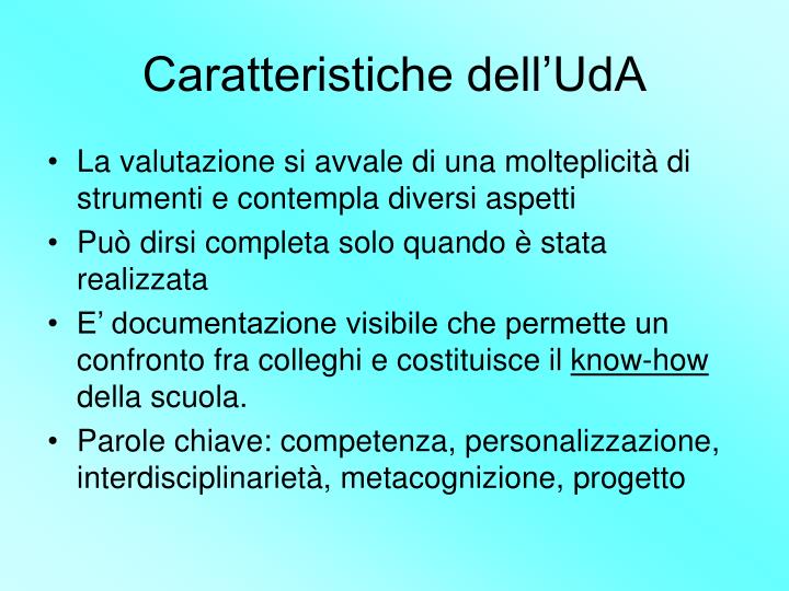 PPT - LE UNITA’ DI APPRENDIMENTO PowerPoint Presentation - ID:6305457