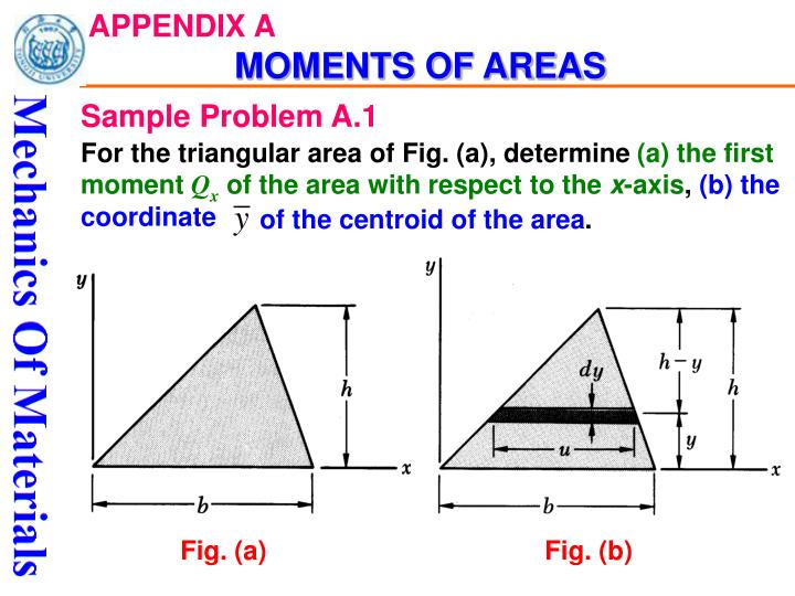 PPT - APPENDIX A MOMENTS OF AREAS PowerPoint Presentation - ID:6305977