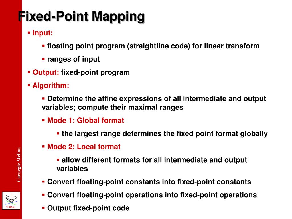 Ppt Adaptive Mapping Of Linear Dsp Algorithms To Fixed Point Arithmetic Powerpoint