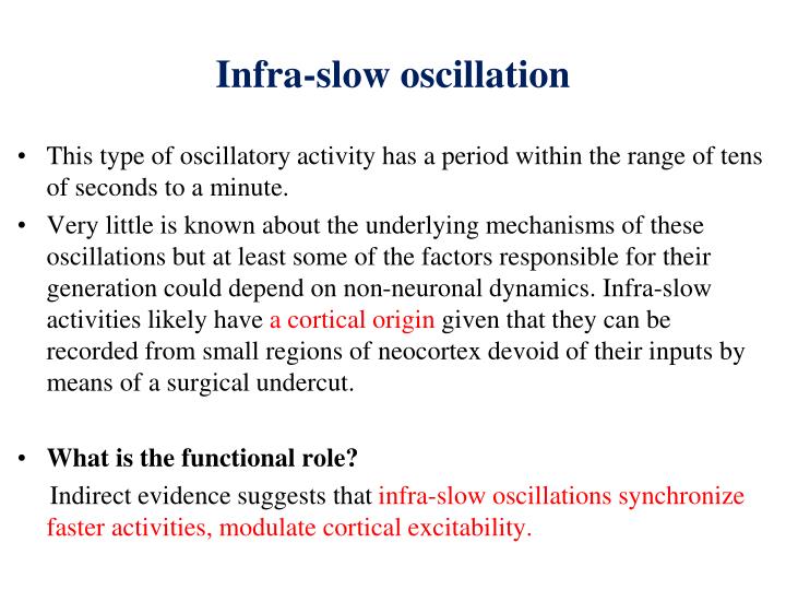 PPT - Slow oscillation, Fast oscillation, and its interactions ...