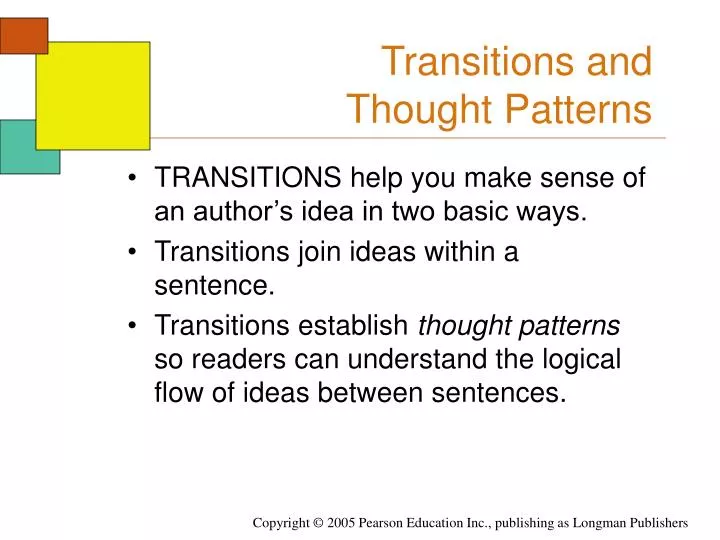 PPT - Transitions and Thought Patterns PowerPoint Presentation, free ...