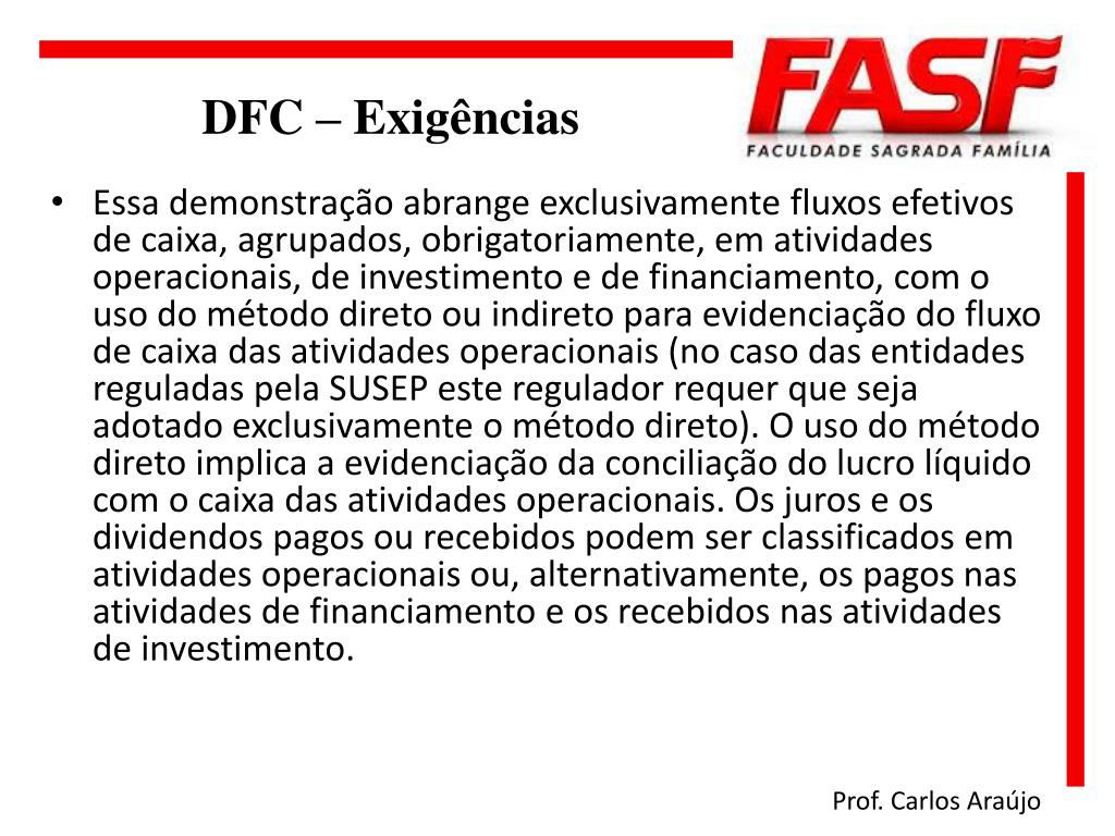 PPT - Demonstração do Fluxo de Caixa (DFC) PowerPoint Presentation ...