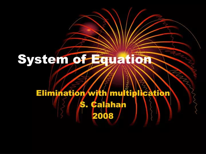 PPT - System of Equation PowerPoint Presentation, free download - ID ...