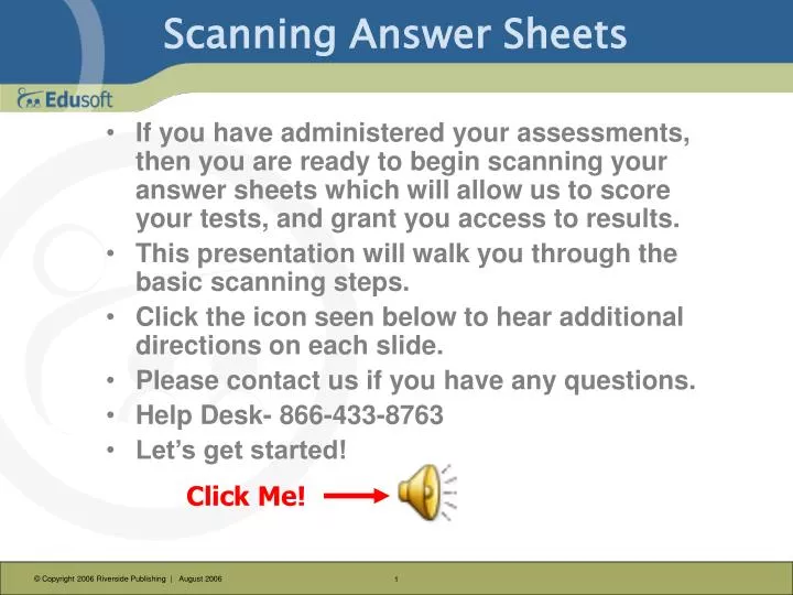 PPT - Scanning Answer Sheets PowerPoint Presentation, free download ...