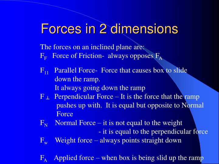 PPT - Forces in 2 Dimensions PowerPoint Presentation - ID:6308549