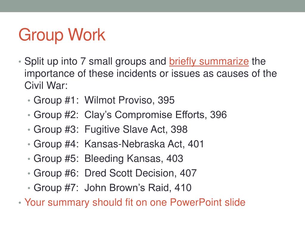 PPT - Slavery and the Causes of the Civil War PowerPoint Presentation ...
