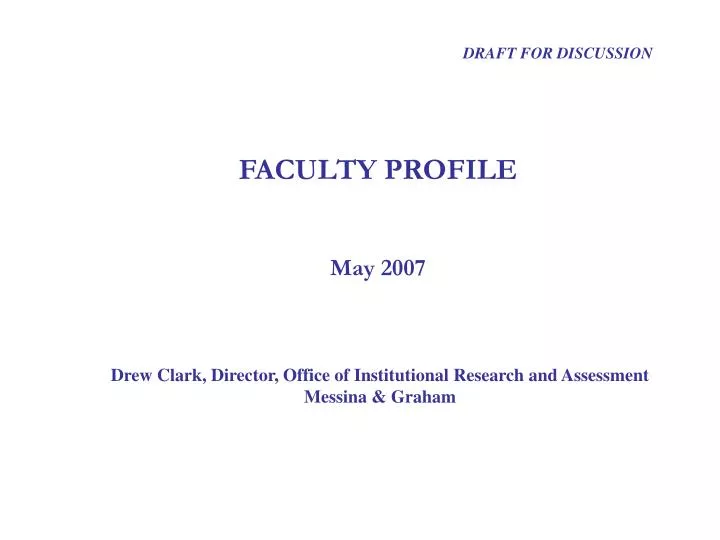 PPT - FACULTY PROFILE PowerPoint Presentation, free download - ID:6310026