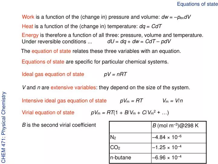 PPT - Equations of state PowerPoint Presentation, free download - ID ...