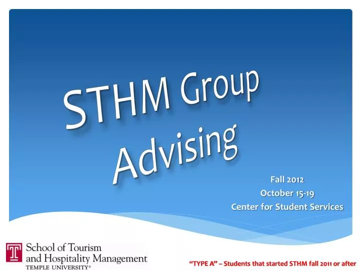 PPT - STHM Group Advising PowerPoint Presentation, free download - ID ...