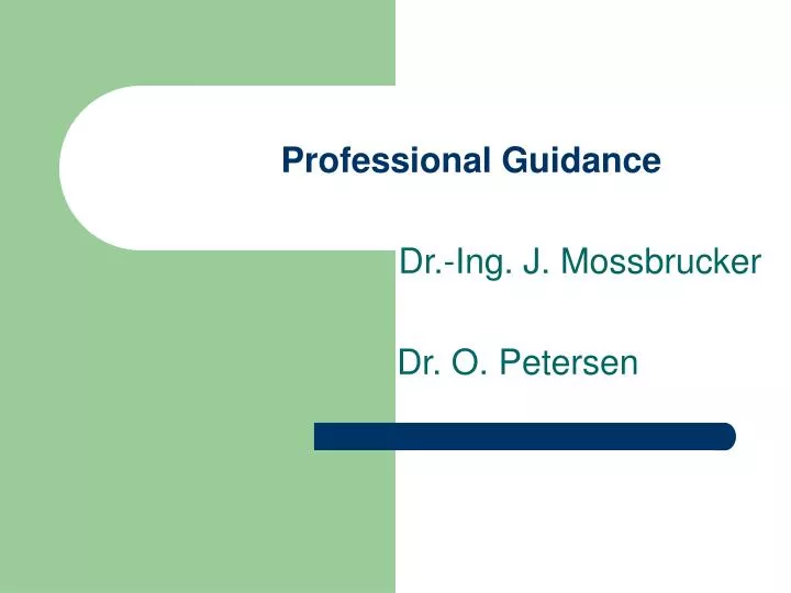 PPT - Professional Guidance PowerPoint Presentation, free download - ID ...