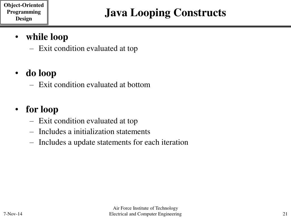 Ppt Object Oriented Programming Topic 2 Fundamental Programming Structures In Java Powerpoint