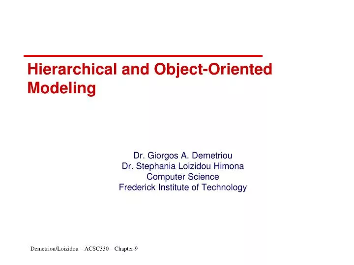 PPT - Hierarchical and Object-Oriented Modeling PowerPoint Presentation ...