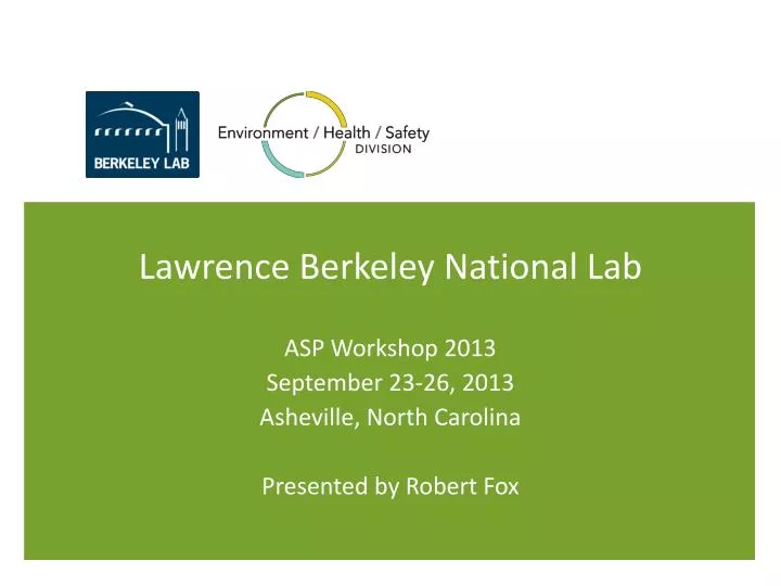 PPT - Lawrence Berkeley National Lab PowerPoint Presentation, free ...