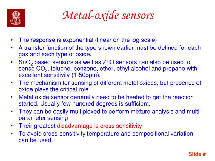PPT - Metal-oxide sensors (example CO gas for SnO 2 based sensor ...