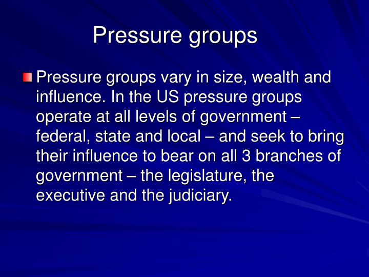 PPT - PRESSURE GROUPS USA PowerPoint Presentation - ID:6314806