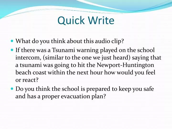 PPT - Quick Write PowerPoint Presentation, free download - ID:6315135