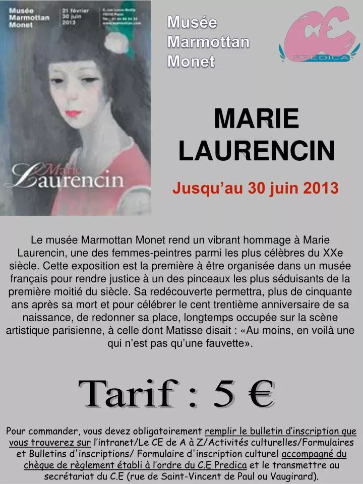 PPT - Tarif : 5 € PowerPoint Presentation, free download - ID:6315268