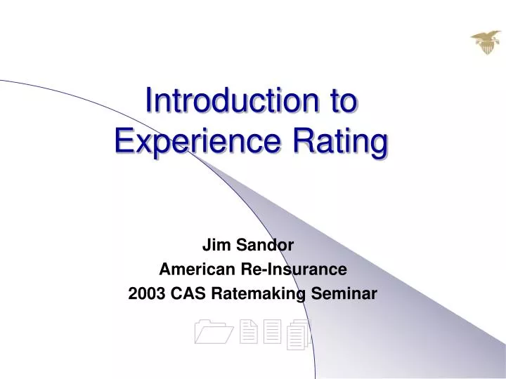 PPT - Introduction to Experience Rating PowerPoint Presentation, free ...