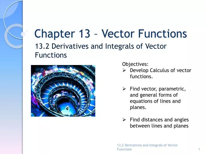 PPT - Chapter 13 – Vector Functions PowerPoint Presentation, free download - ID:6315467