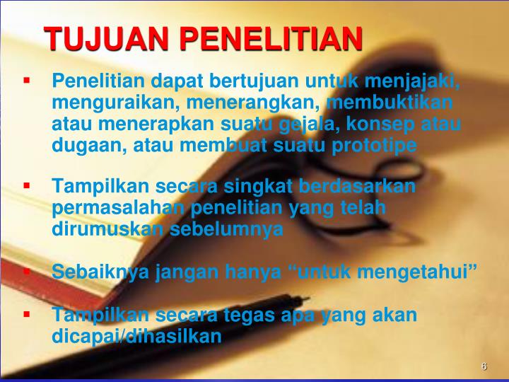 PPT - MERUMUSKAN MASALAH, TUJUAN DAN MANFAAT PENELITIAN PowerPoint ...