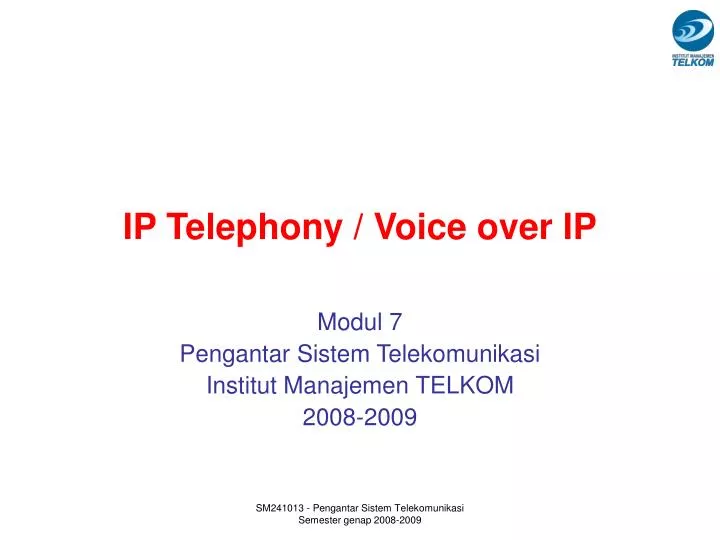 PPT - IP Telephony / Voice over IP PowerPoint Presentation, free ...