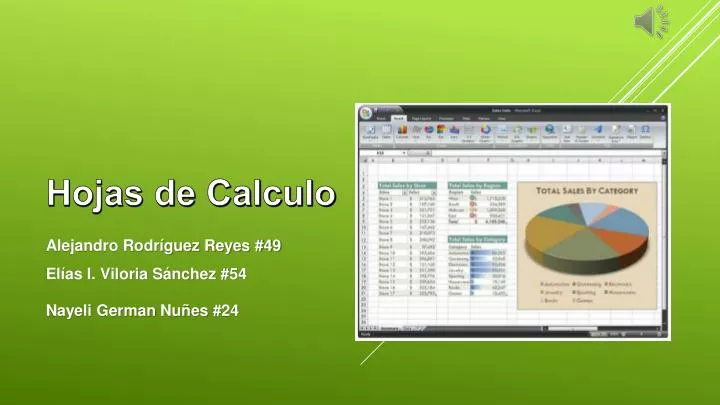 PPT - Hojas de Calculo PowerPoint Presentation, free download - ID:6317137