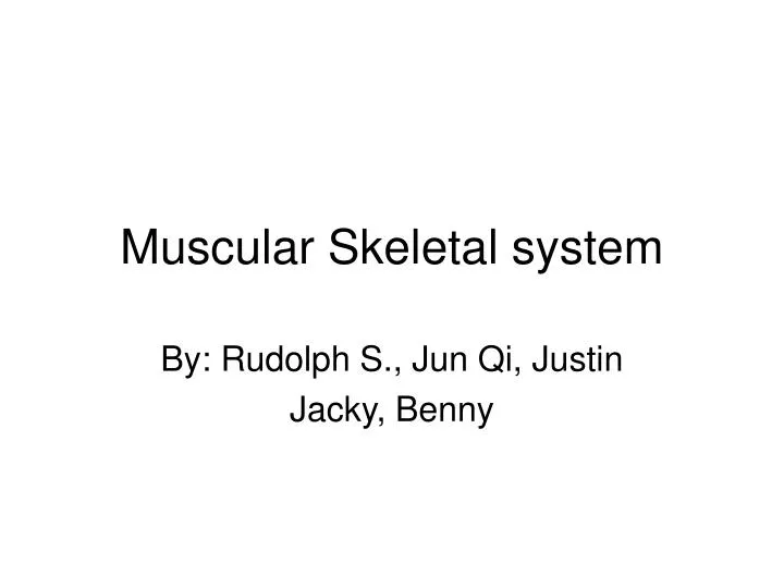 PPT - Muscular Skeletal system PowerPoint Presentation, free download ...