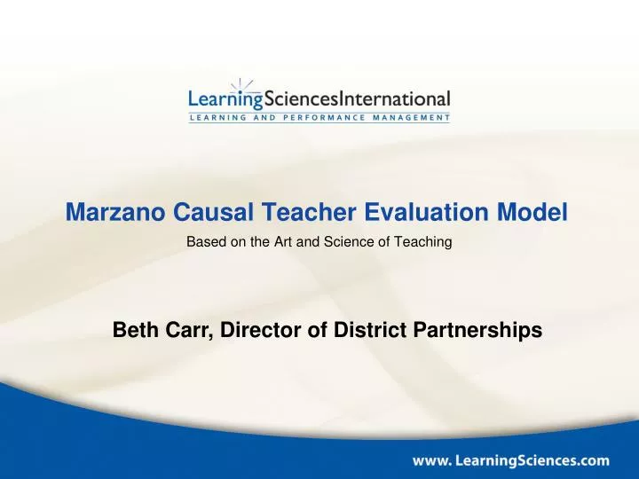 PPT - Marzano Causal Teacher Evaluation Model PowerPoint Presentation ...