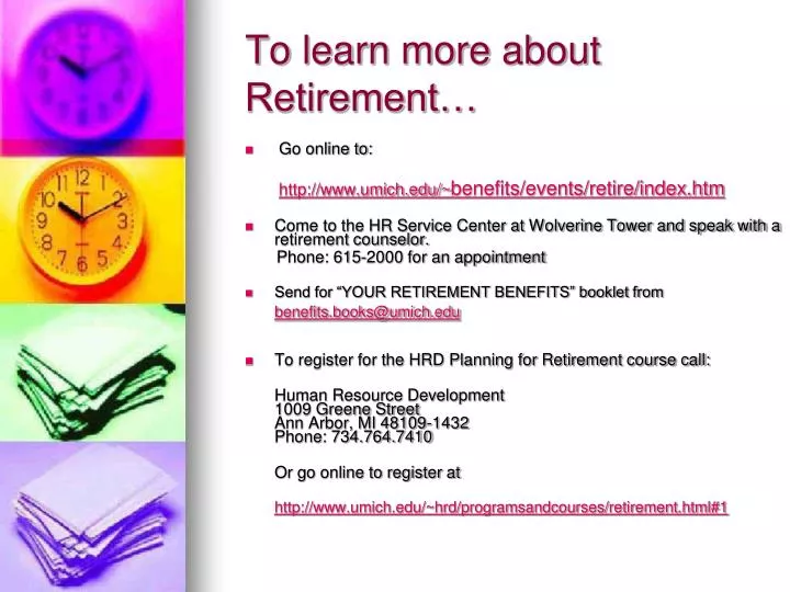 PPT - To learn more about Retirement… PowerPoint Presentation, free ...
