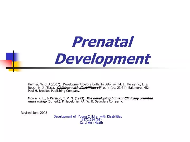 PPT - Prenatal Development PowerPoint Presentation, free download - ID ...