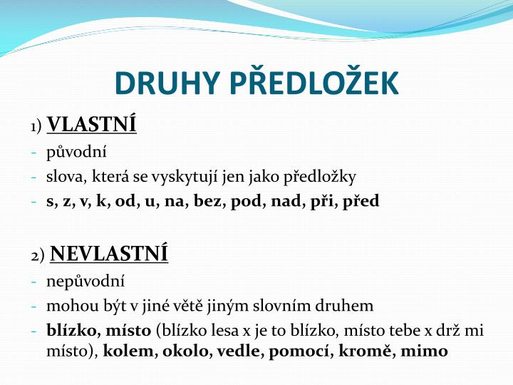 PPT - PŘEDLOŽKY PowerPoint Presentation - ID:6320072