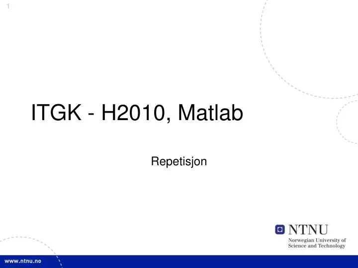 PPT - ITGK - H2010, Matlab PowerPoint Presentation, free download - ID ...