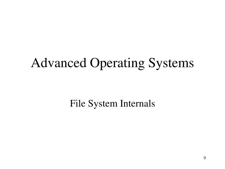 PPT - Advanced Operating Systems PowerPoint Presentation, free download ...